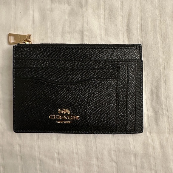 Coach | Bags | Coach Large Card Case In Gd Black | Poshmark